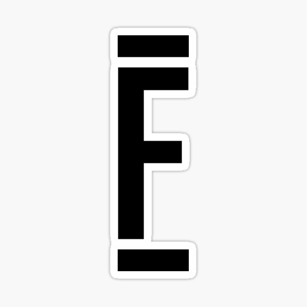 "Letter F" Sticker for Sale by kogcompany | Redbubble
