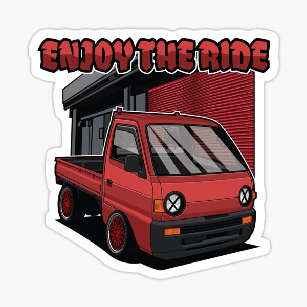 "Red Kei Car" Sticker for Sale by dipoernomo | Redbubble