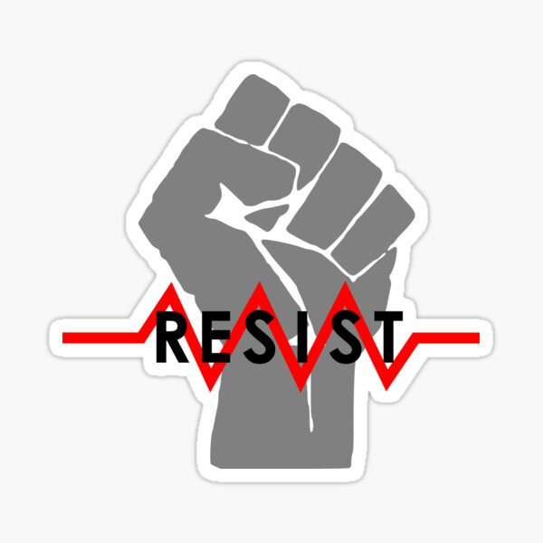 "RESIST - Science March, Resistor Fist, Physics Resistance" Sticker by ...