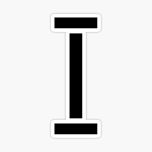 "Letter I" Sticker for Sale by kogcompany | Redbubble