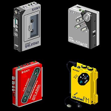 "Walkman Pixel art Pack" Sticker for Sale by liuxpixel | Redbubble