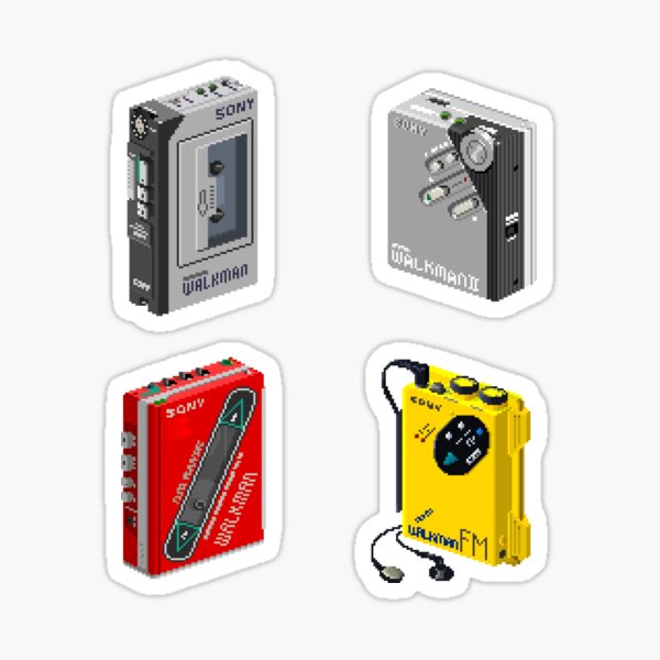 "Walkman Pixel art Pack" Sticker for Sale by liuxpixel | Redbubble