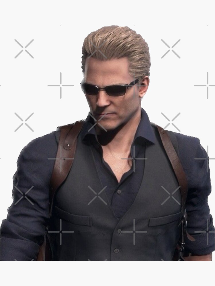 "Albert wesker resident evil without inscription sticker" Sticker for ...