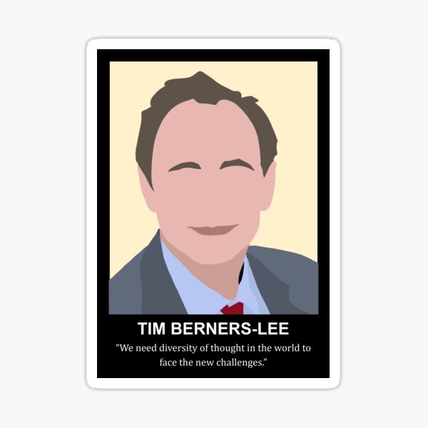 "Computer Scientist Tim Berners-Lee" Sticker for Sale by ahem | Redbubble
