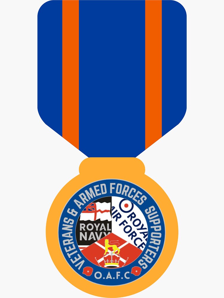 "OAFC Veterans Medal logo" Sticker for Sale by OAFCvets | Redbubble