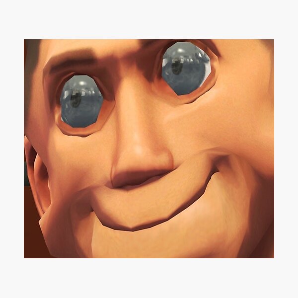 "scout TF2 Smile Team Fortress" Photographic Print by Noodleboi | Redbubble