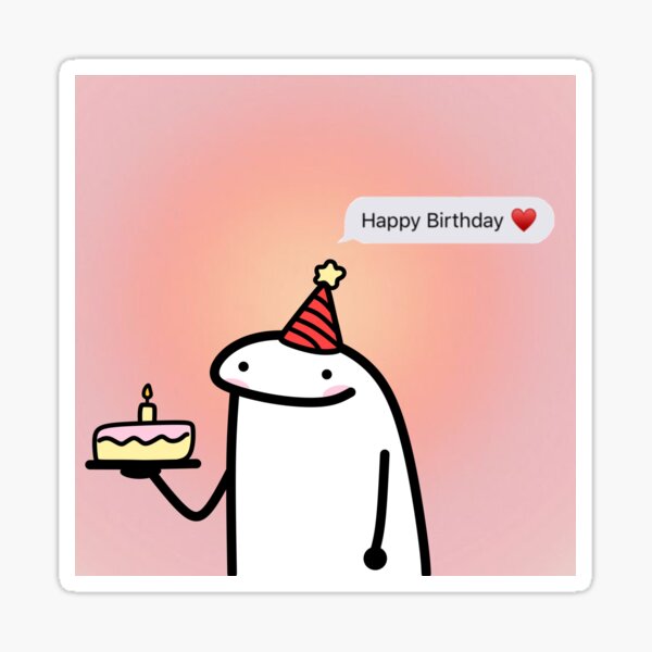 "happy birthday stickman" Sticker by Marti- | Redbubble