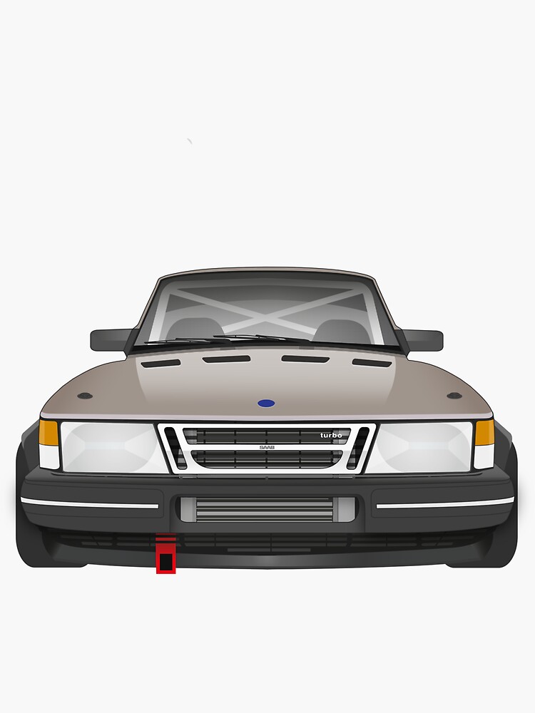"Saab 900 - Schwartz" Sticker for Sale by saabthehague | Redbubble