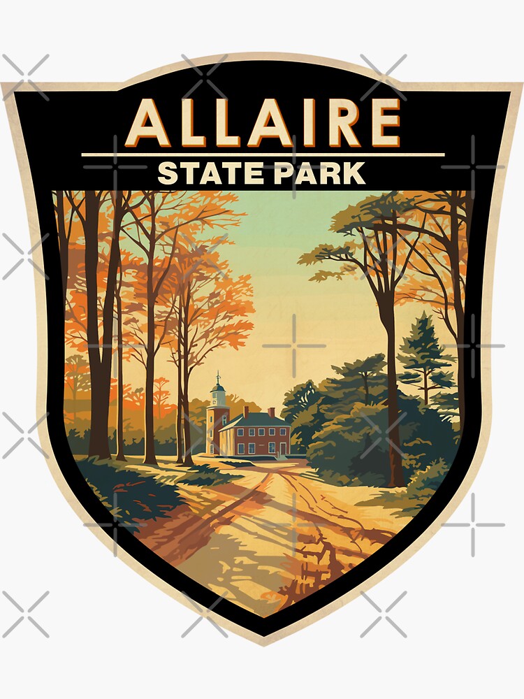 "Allaire State Park New Jersey Vintage Badge" Sticker for Sale by ...