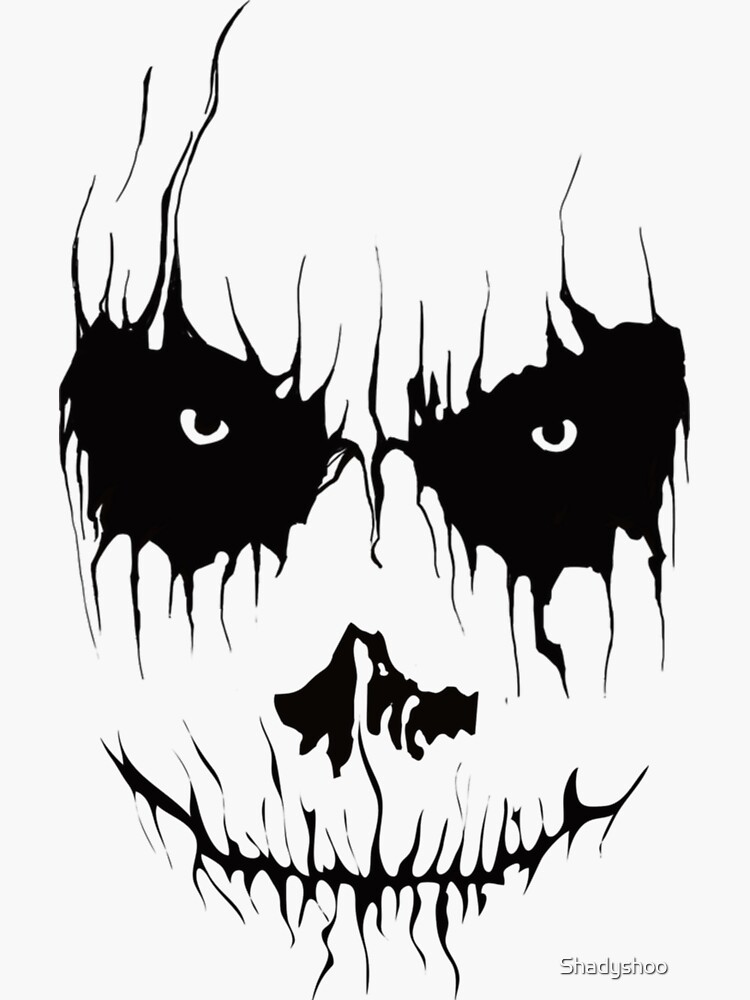 "Scary face " Sticker for Sale by Shadyshoo | Redbubble