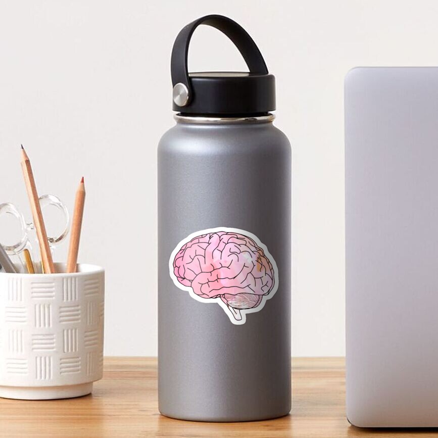"watercolor brain" Sticker for Sale by clairekeanna | Redbubble