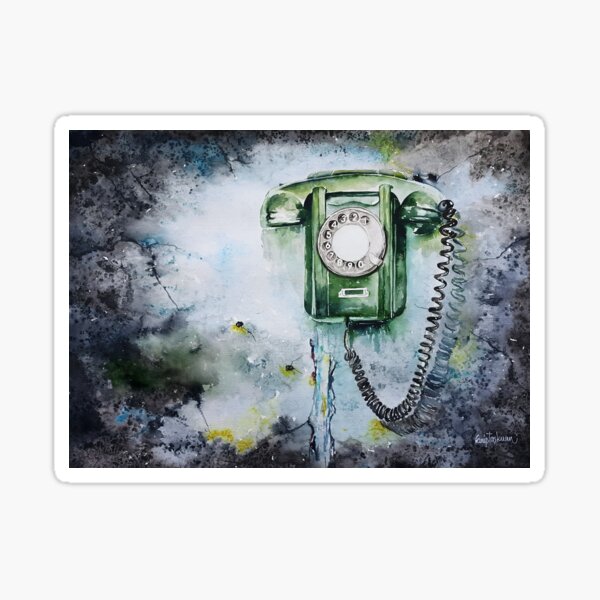 "Antique Telephone" Sticker for Sale by Canip Taskiran | Redbubble