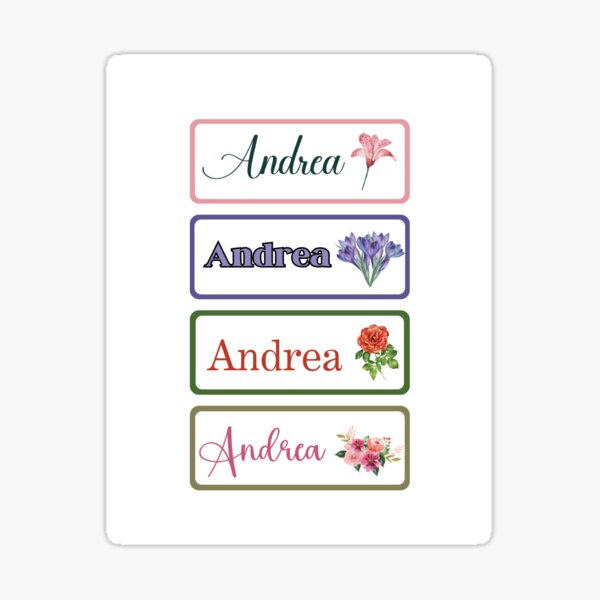 "Andrea Name Sticker Pack" Sticker for Sale by nmalarcher | Redbubble