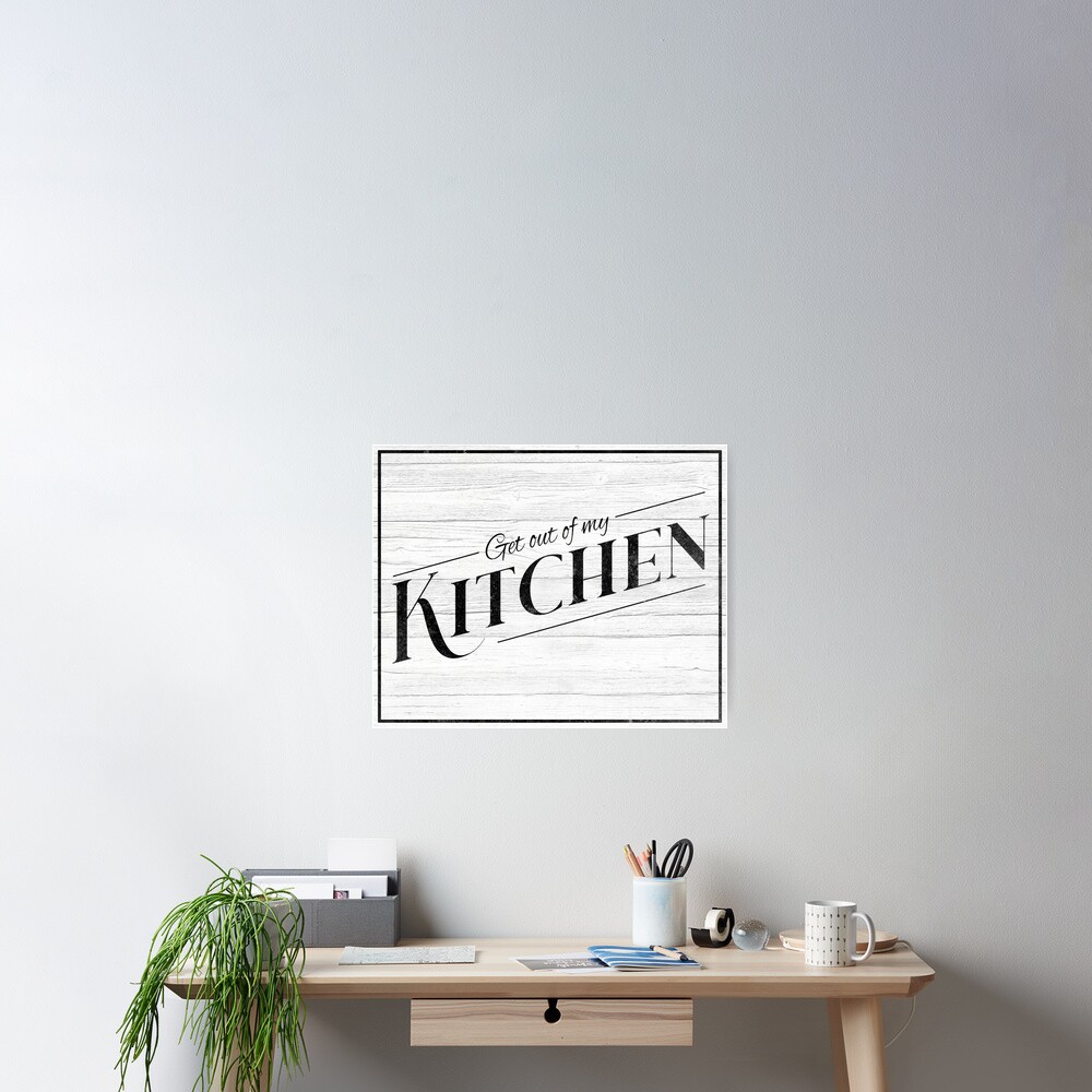 "Get Out of My Kitchen" Sticker for Sale by WordFreak | Redbubble