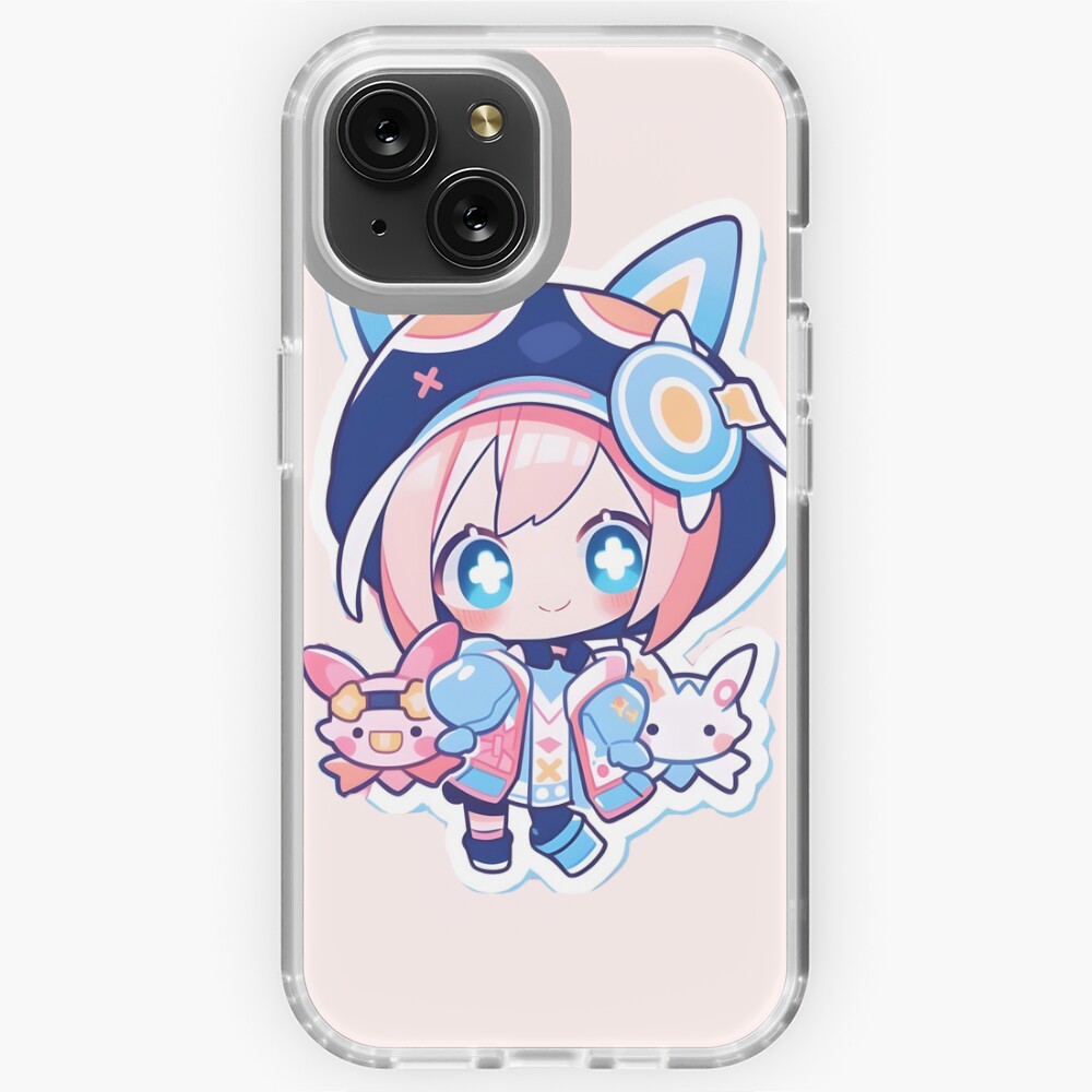 "Cute anime girl with pets" Sticker for Sale by Anji Design | Redbubble