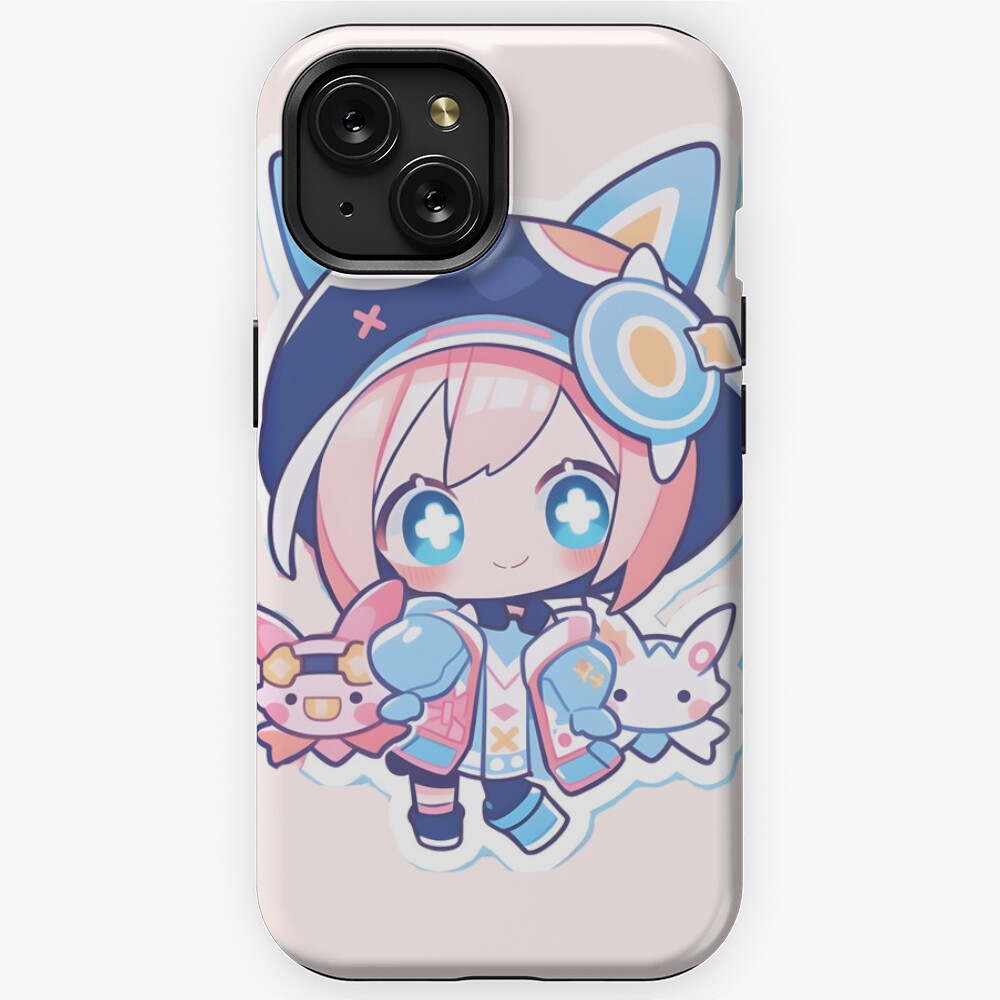 "Cute anime girl with pets" Sticker for Sale by Anji Design | Redbubble