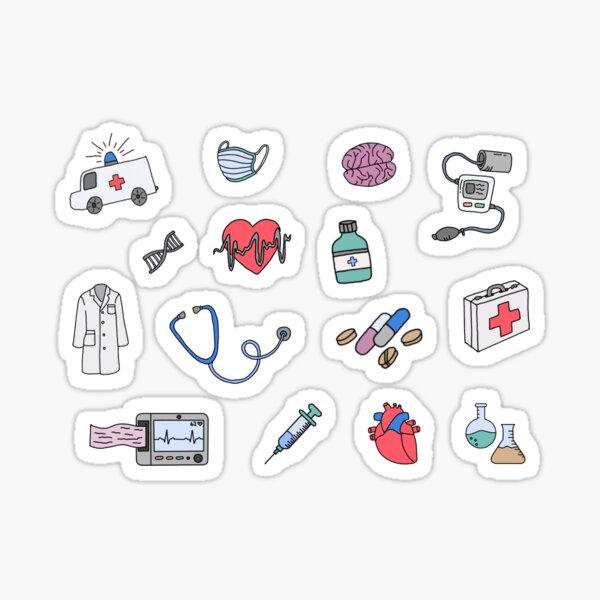 "Medical stickers" Sticker for Sale by naomi-hollings | Redbubble