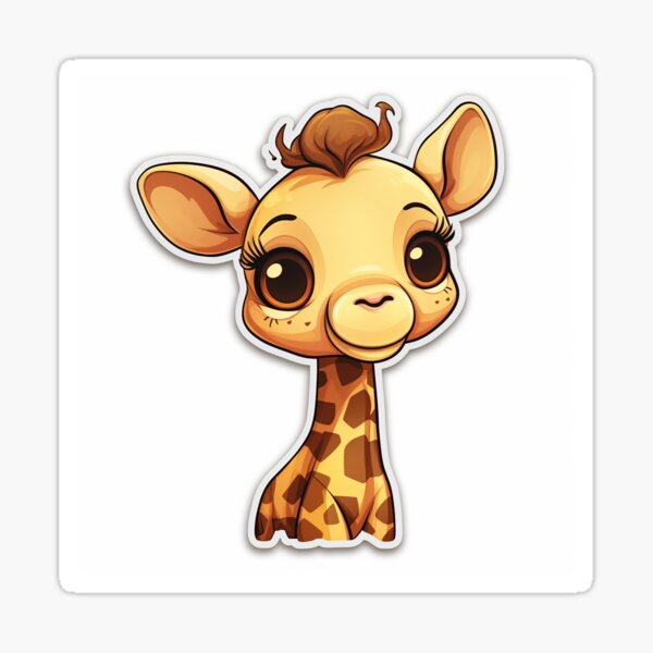 "Cute Sticker Small Giraffe " Sticker for Sale by StickersHead | Redbubble