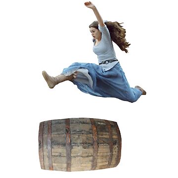 "ella enchanted jumping over a barrel" Sticker for Sale by ...