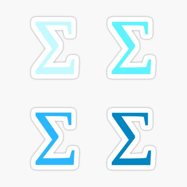 "SIGMA / 4 PACK / BLUES" Sticker for Sale by kassaroo | Redbubble
