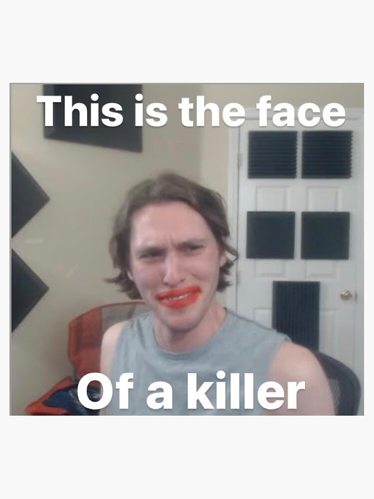 "Jerma Face of a Killer " Sticker for Sale by Coffee-Coffin | Redbubble