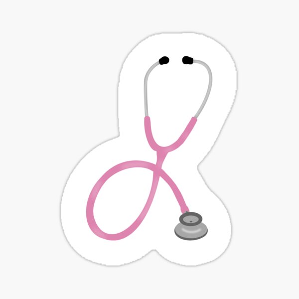 "Pink Stethoscope" Sticker for Sale by Lauren Scanlon | Redbubble