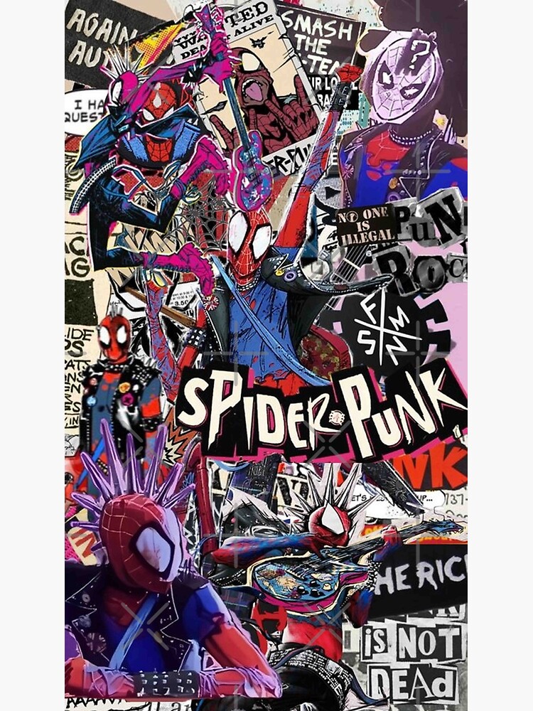 "Spider-Punk Collage" Poster for Sale by MurielBoehm | Redbubble