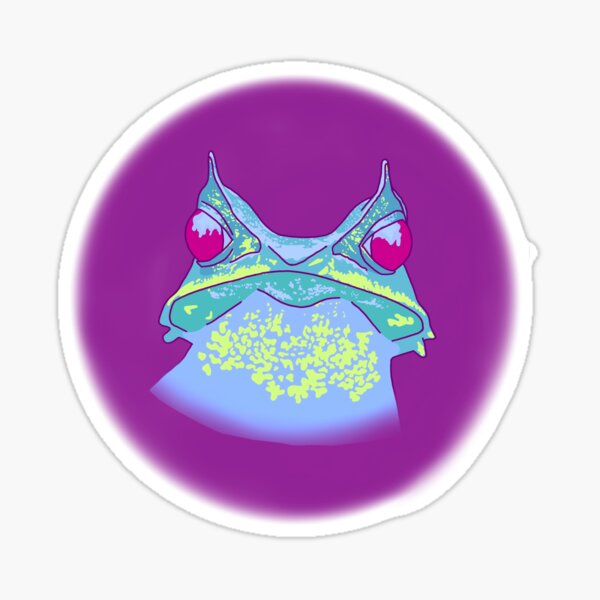 "Acid-washed Judgmental Toad" Sticker for Sale by MalevolentMagpi ...