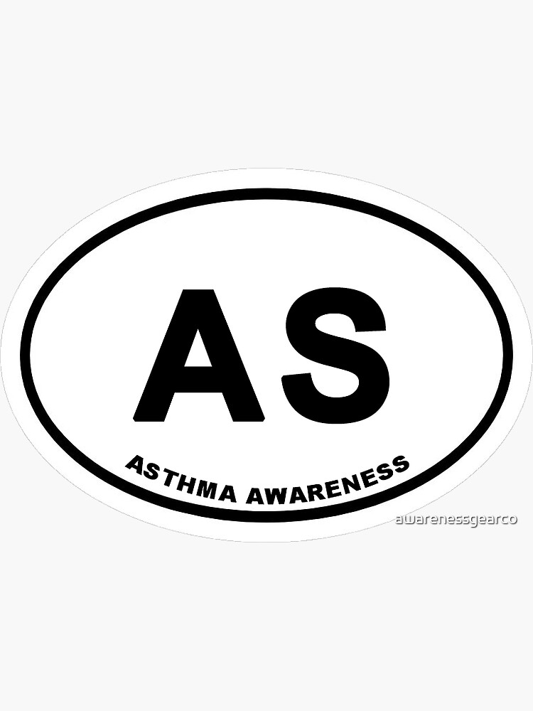 "Asthma Awareness Marathon Sticker" Sticker for Sale by awarenessgearco ...