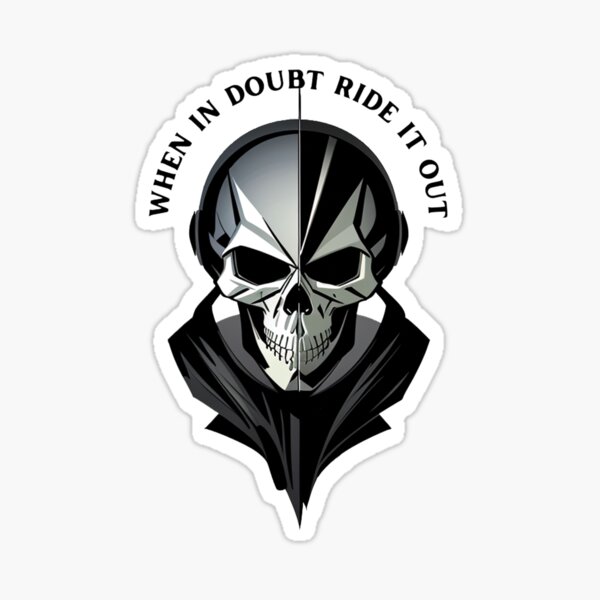 "Skull in helmet " Sticker for Sale by Elegant Edge | Redbubble