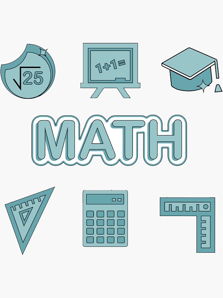 "Light green Math School SubjectPack " Sticker for Sale by briantama | Redbubble