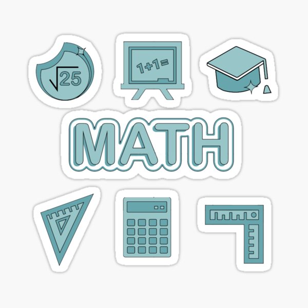 "Light green Math School SubjectPack " Sticker for Sale by briantama ...