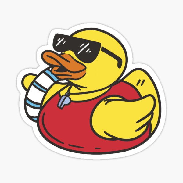 "Rubber duck, lifeguard " Sticker for Sale by HildegardeRalph | Redbubble