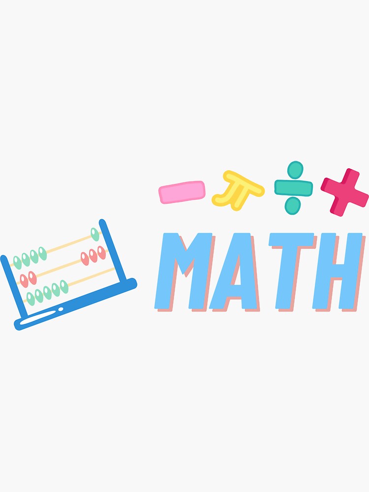 "Math, School subject" Sticker for Sale by Chaff96 | Redbubble