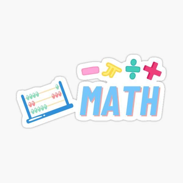 "Math, School subject" Sticker for Sale by Chaff96 | Redbubble