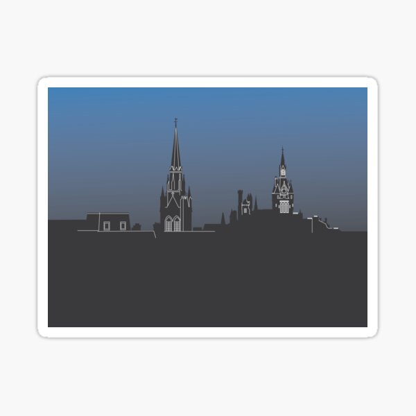 "Aberdeen Scotland Skyline" Sticker for Sale by Digital4youLk | Redbubble