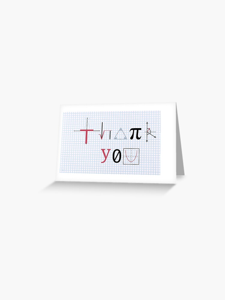 "Graphic Mathematical Thank You Card" Greeting Card for Sale by ...