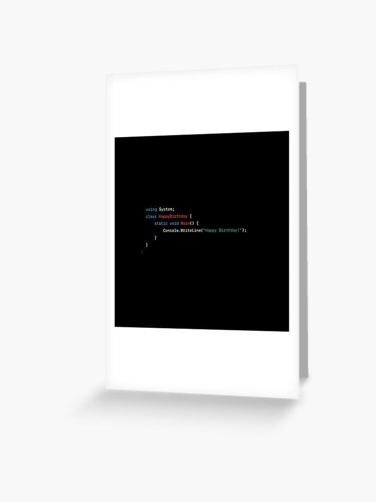 "Happy Birthday in C#" Greeting Card for Sale by lizzymercury | Redbubble