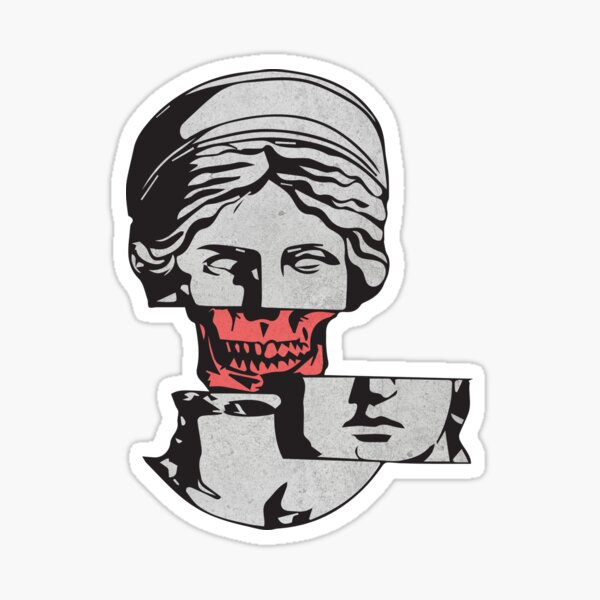 "Skull Statue" Sticker for Sale by Zen Fit | Redbubble
