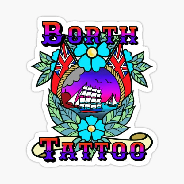 "Homeward Bound to Borth Tattoo" Sticker for Sale by Borthtattoo ...