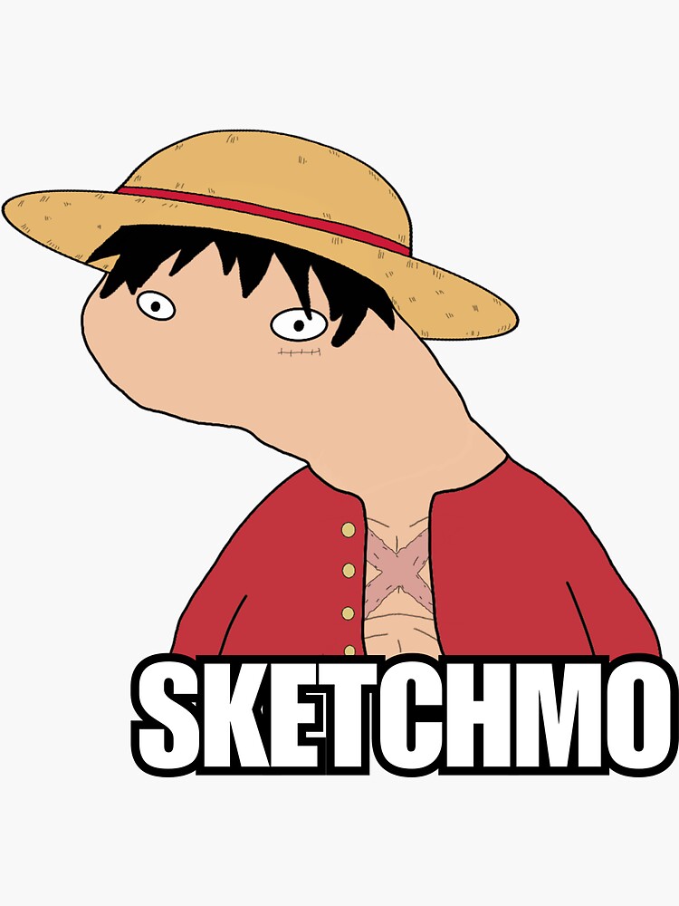 Sticker mit "Monkey D Luffy Sketchmo Meme" von Sketchmo | Redbubble