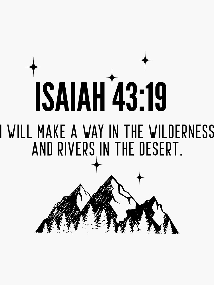 "Bible Verse Isaiah 43:19" Sticker for Sale by mattlee20 | Redbubble