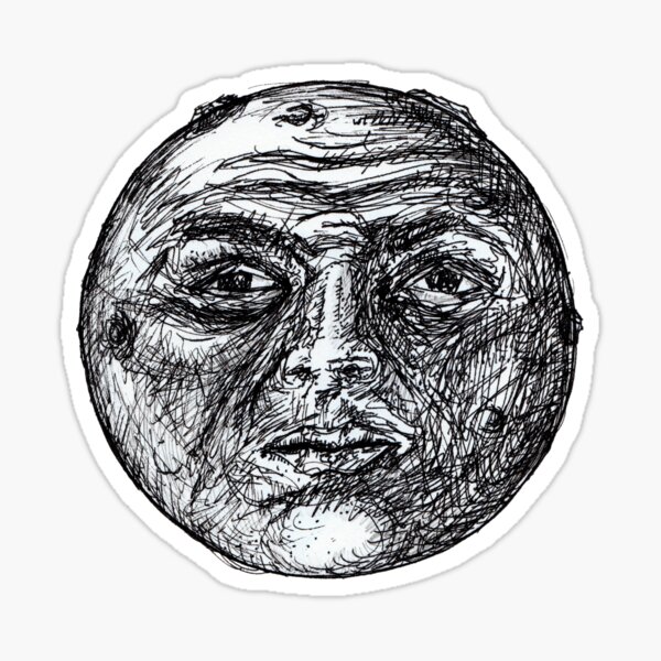 "Miffed SuperMoon" Sticker for Sale by thealchemistdru | Redbubble