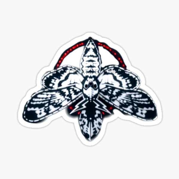 "The fiend moth." Sticker for Sale by smpawar | Redbubble