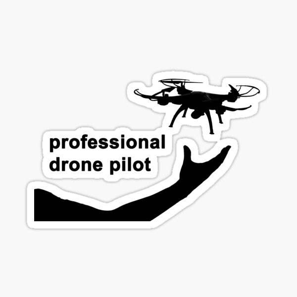 "Professional Drone Pilot" Sticker for Sale by tobyjrobinson | Redbubble