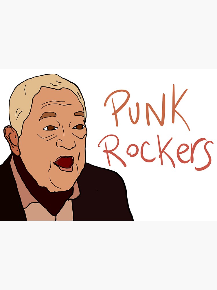 "Friday Night Dinner Mr Morris Punk Rockers " Sticker for Sale by ...