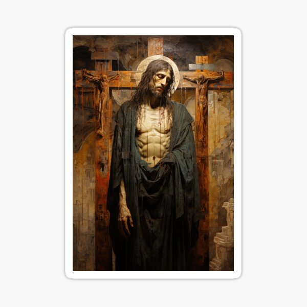 "The Ultimate Sacrifice" Sticker for Sale by SanctifiedSouls | Redbubble