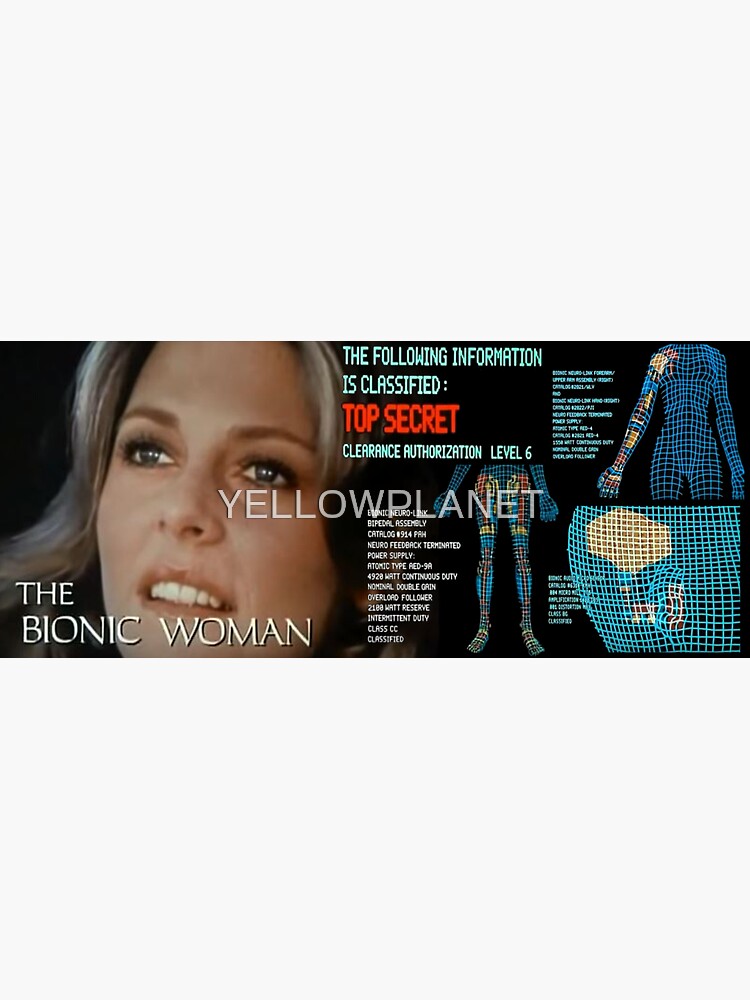 "The Bionic Woman" Sticker for Sale by YELLOWPLANET | Redbubble