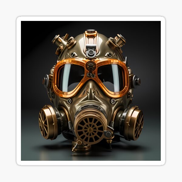 "a gas mask with goggles on top of it" Sticker for Sale by ...