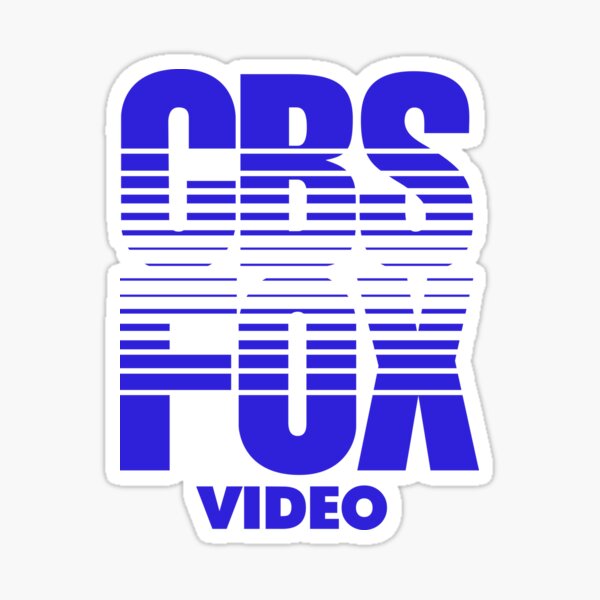 "CBS-Fox Video (Blue)" Sticker for Sale by GoalieTurtle | Redbubble